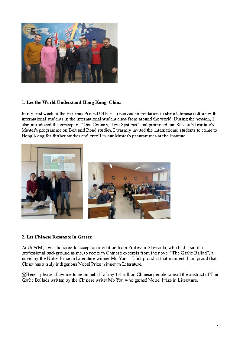 Students Participate in the three-month European Union Erasmus+ Global ...